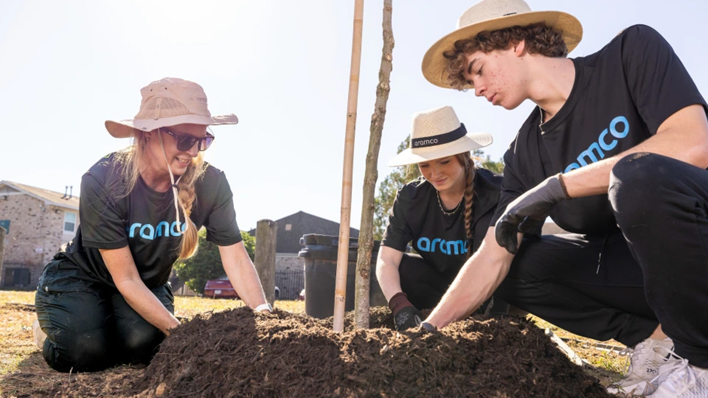 Aramco Volunteers Plant 65 Trees at Finnigan Park | Aramco Americas ...